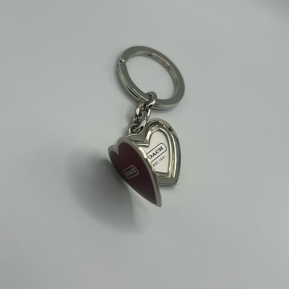 Coach | Jewelry | Coach Rare Enamel Red Heart Locket Keychainpurse ...